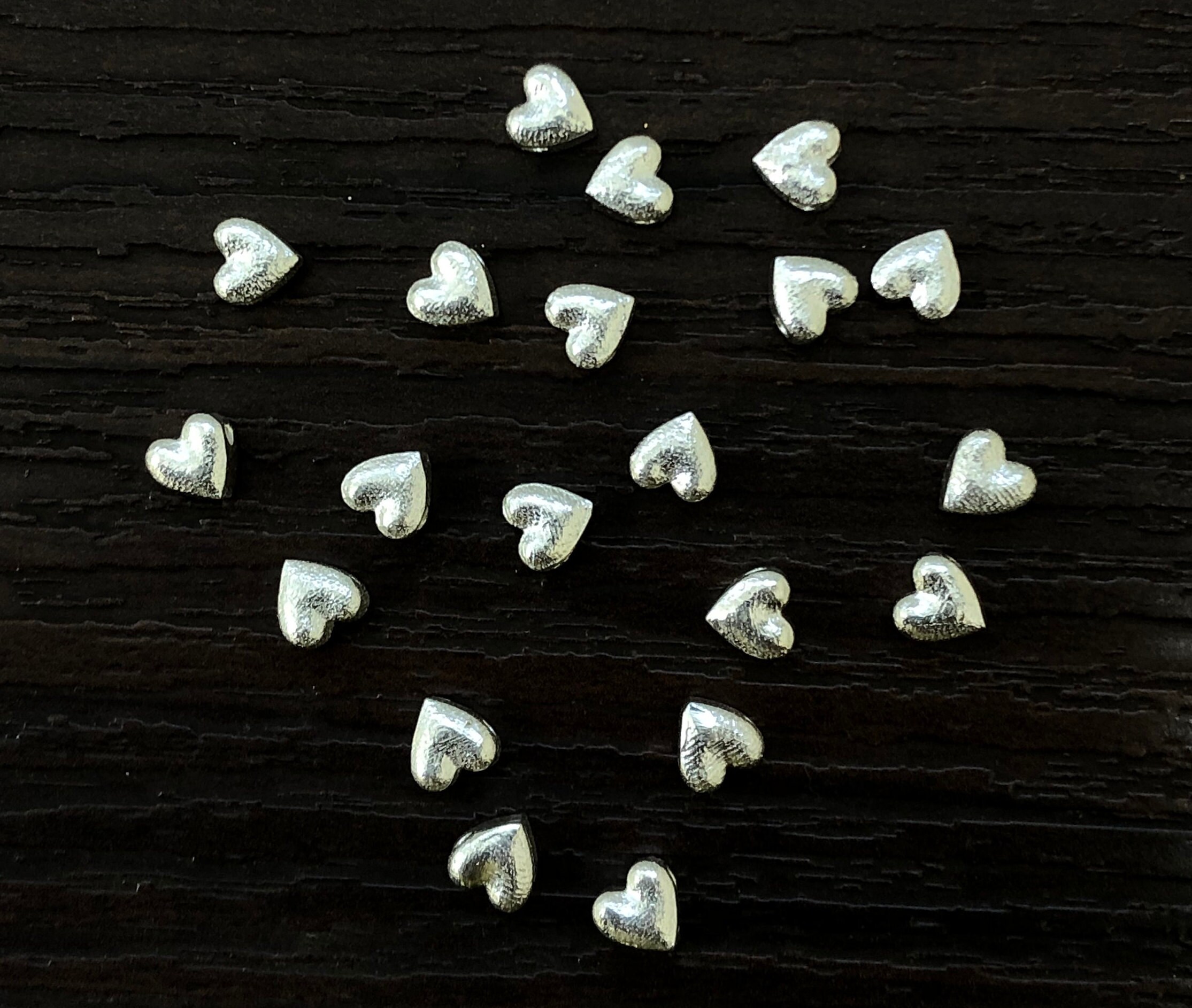 5mm 10pcs Heart Spacer Bead, 92.5 Sterling Silver Bead, Silver Spacers ...