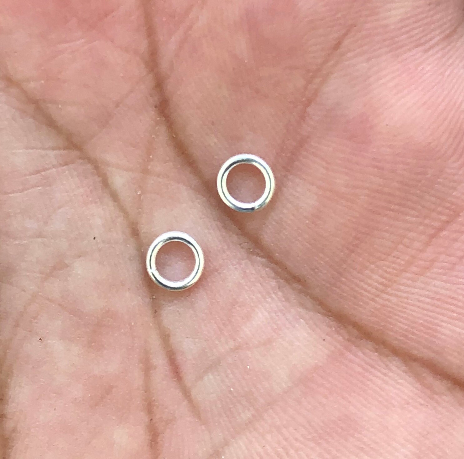 5mm 50pc Open Jump Ring, 92.5 Sterling Silver Open/split Round Jump ...