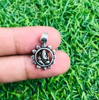 Ganesh Pendant 925 Sterling Silver Hindu God Pendant Elephant Jewelry ...