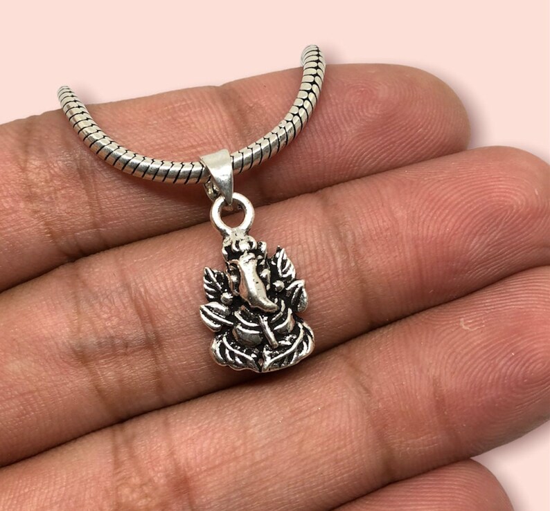 Ganesh Pendant 925 Sterling Silver Hindu God Pendant Elephant Jewelry ...