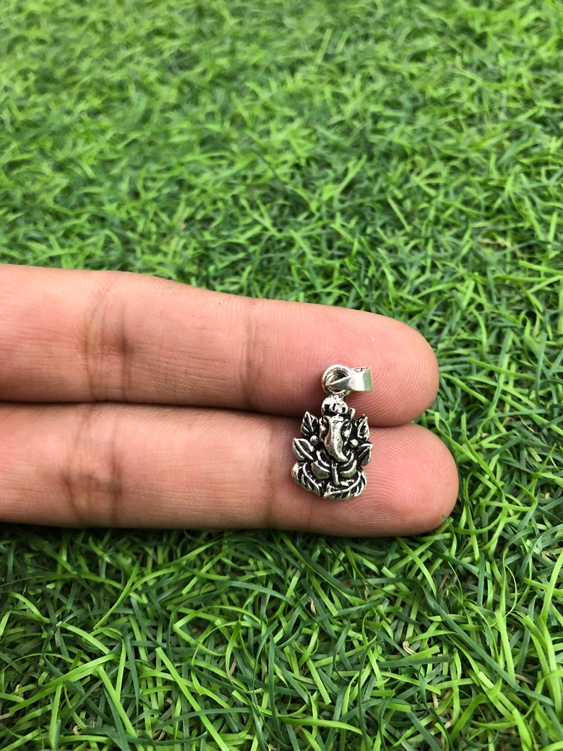 Ganesh Pendant 925 Sterling Silver Hindu God Pendant Elephant Jewelry ...