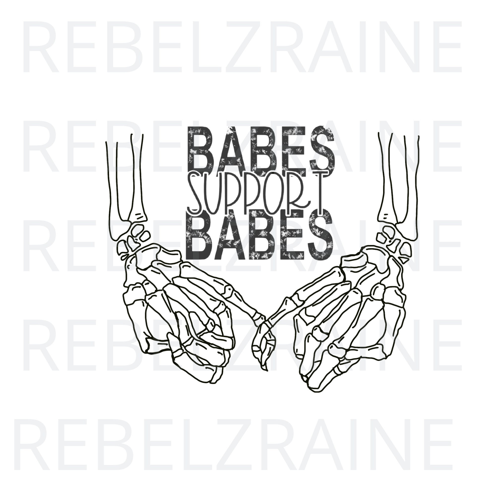 Skeleton Pinky Promise Babes Support Babes PNG - Etsy