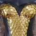 Snake Scale Gold Overbust Corset Inspired by Aladdin Cosplay Costume ...