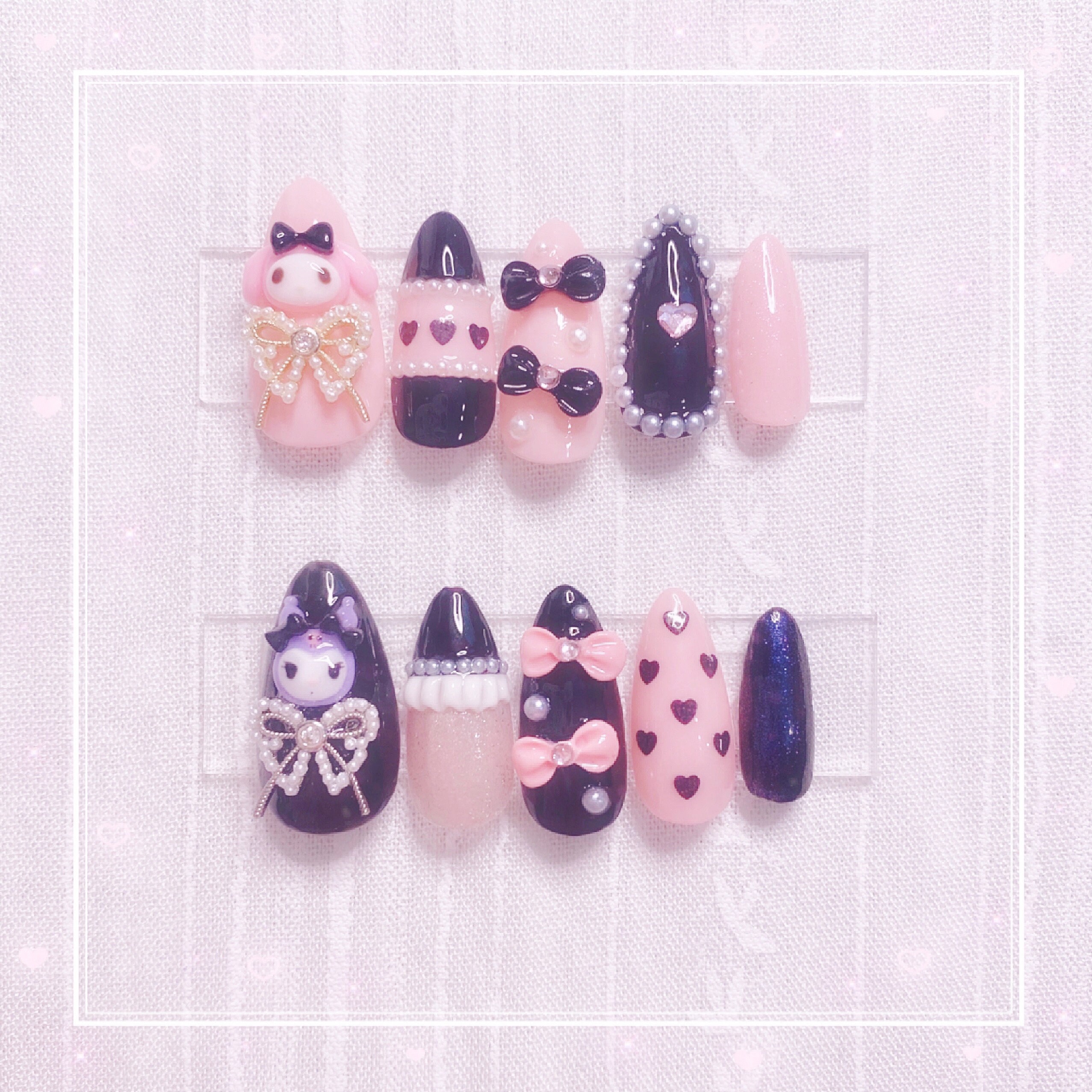 Sanrio My Melody X Kuromi Jfashion Yume Kawaii Japanese 3d Etsy