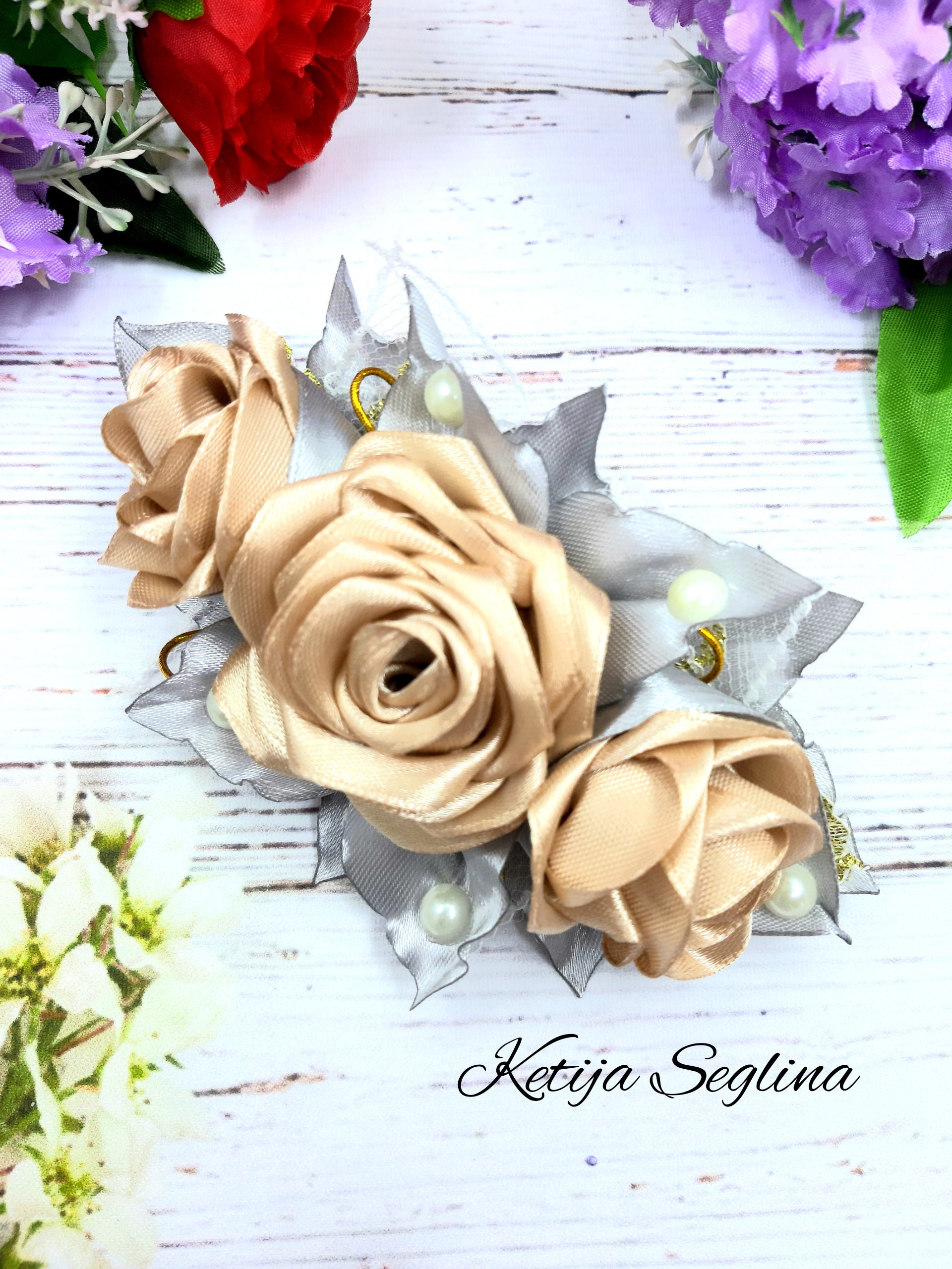 Rose Hair Accessory for Adults and Little Girls Large Romantic - Etsy