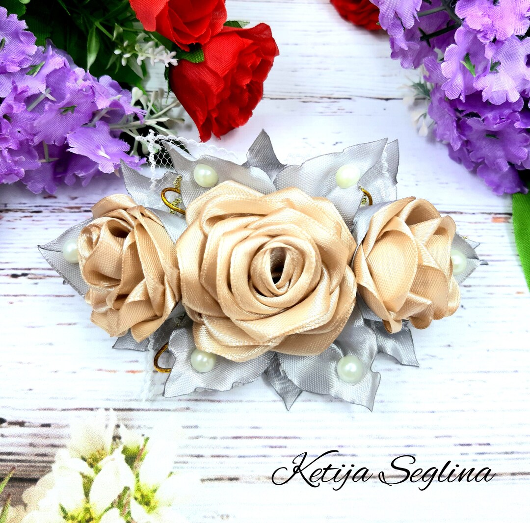 Rose Hair Accessory for Adults and Little Girls Large Romantic - Etsy
