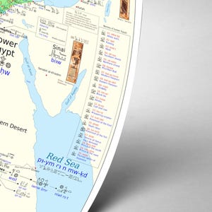 Ancient Egypt Egyptian Nile River Valley Map With Hieroglyphics Cities ...
