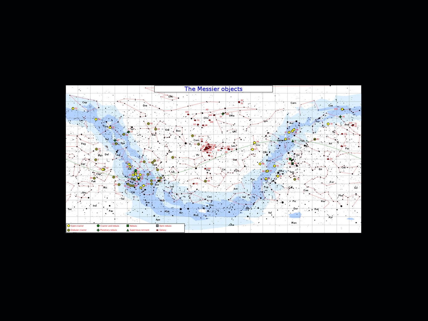 Messier Object Star Chart Map Stars Diagram Astronomy Science Poster - Etsy