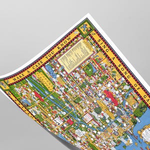 Chicago Gangland Gangster Map Prohibition 1930s Al Capone Map Poster ...