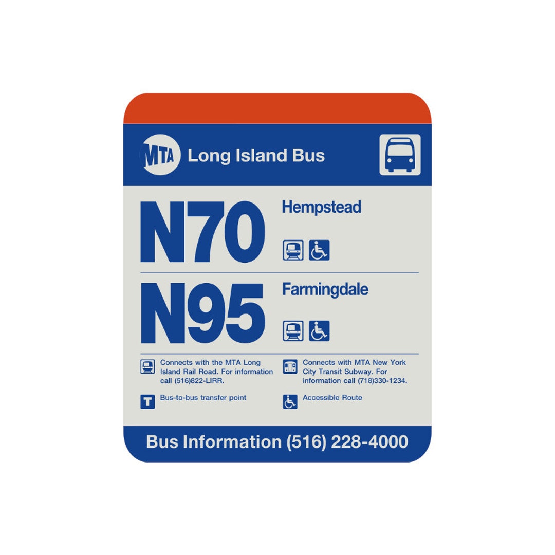 Long Island Bus Stop Sign Replica New York Hempstead - Etsy
