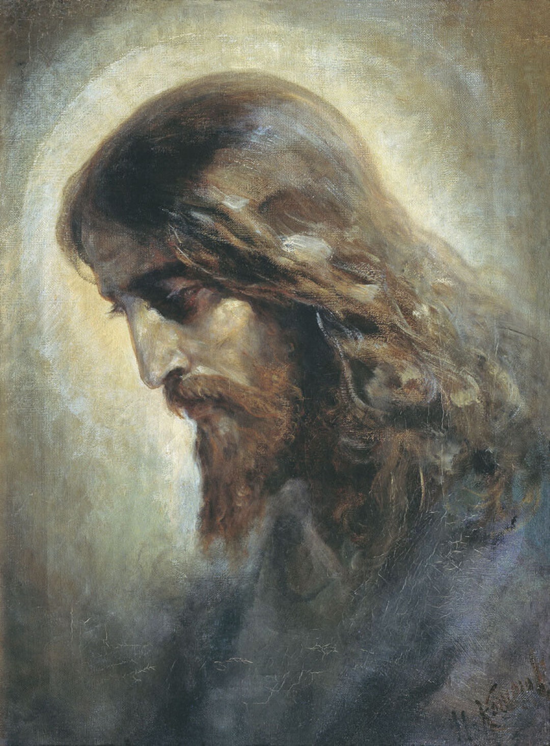 Jesus Christ Head of Jesus Nikolay Koshelev Face Painting - Etsy