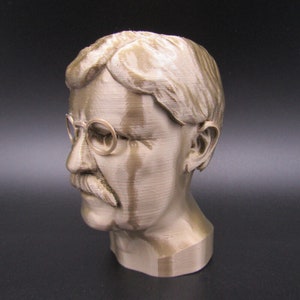 President Theodore Roosevelt 3D Printed Bust Statue Figurine Sculpture ...