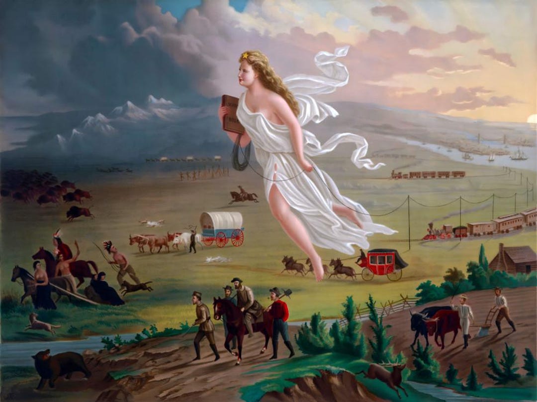 American Progress John Gast Manifest Destiny West Expansion Painting ...