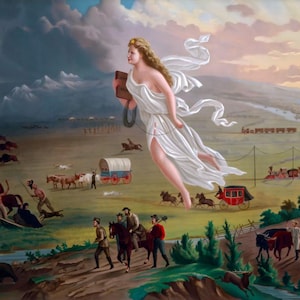 American Progress John Gast Manifest Destiny West Expansion Painting ...
