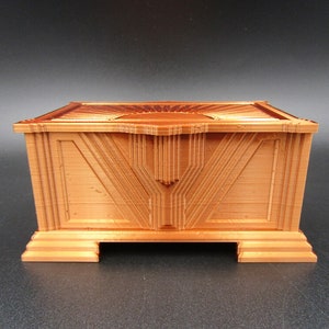 Art Deco Style Box With Lid 3D Printed Small Storage Container Chest ...