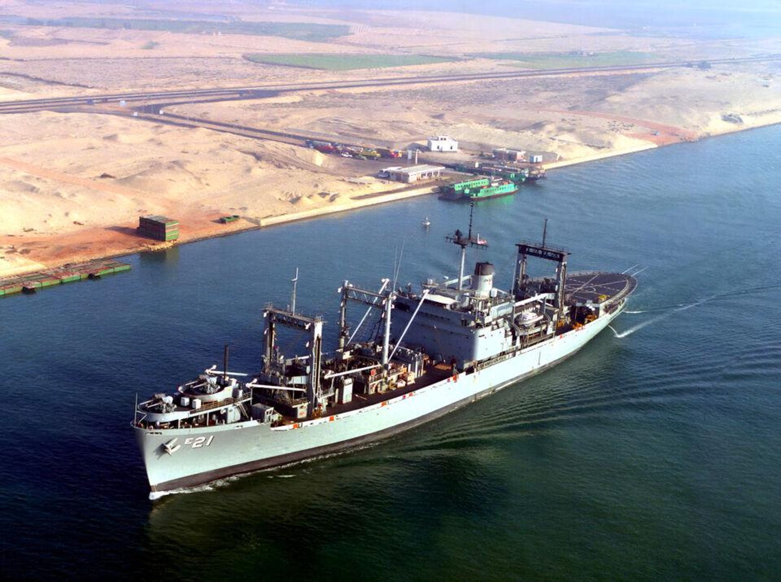 USS Suribachi Transiting the Suez Canal Photo Photograph Poster Art ...