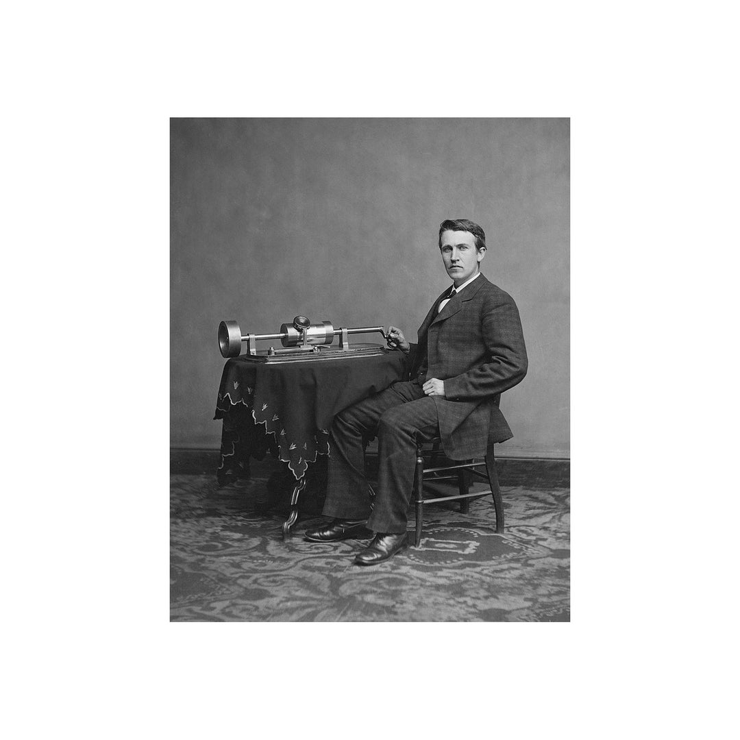 Thomas Alva Edison Phonograph Portrait Photo Art Poster Print - Etsy