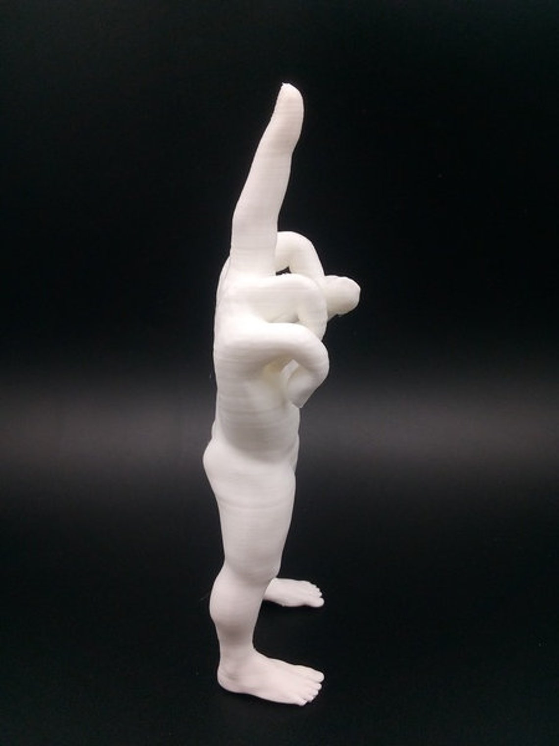 Middle Finger Figure With Legs Person Character 3D Printed Sculpture ...