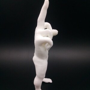 Middle Finger Figure With Legs Person Character 3D Printed Sculpture ...