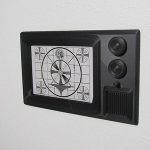 Vintage Retro Old Atompunk 1950s T.V. TV Television Set Screen Test ...