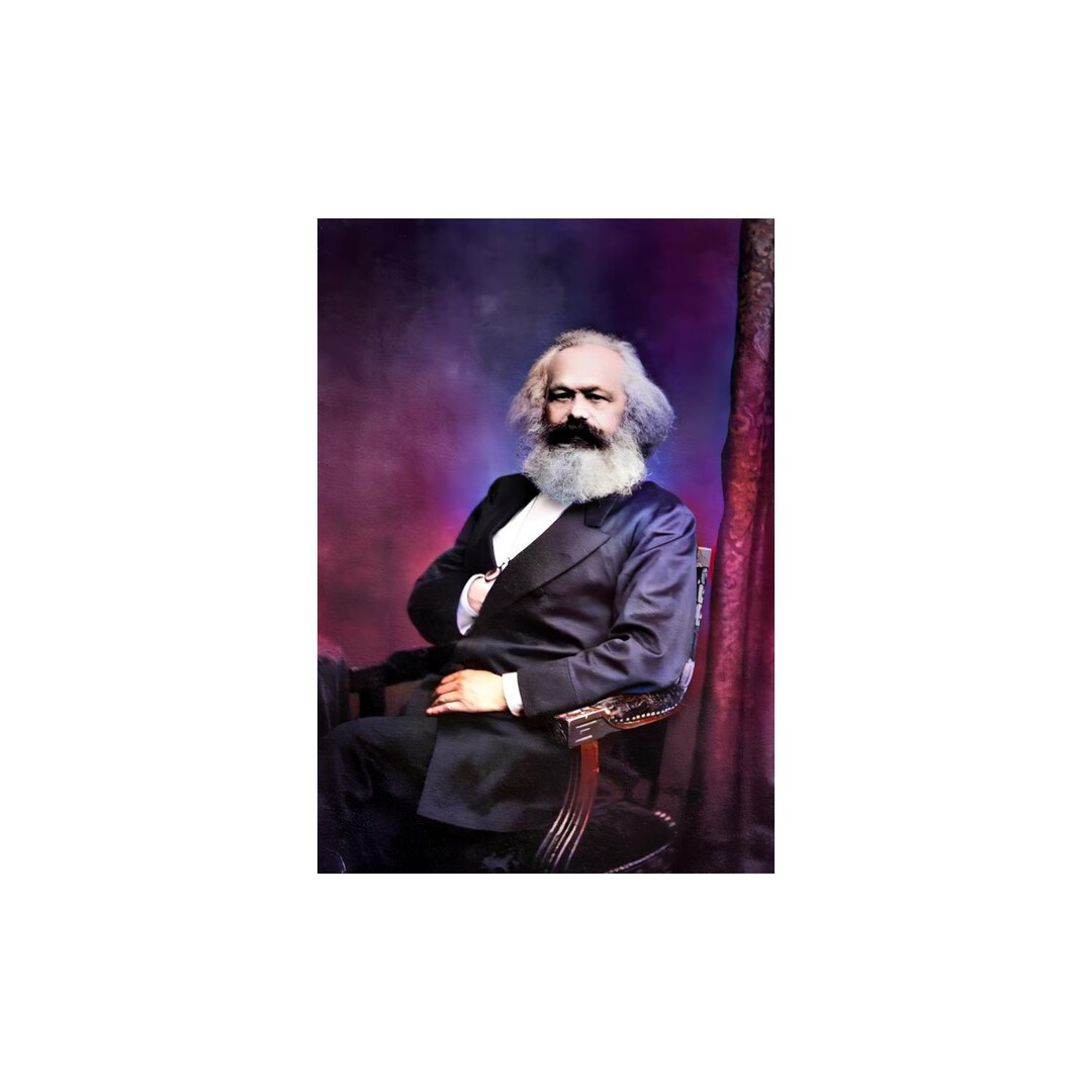 Karl Marx Portrait 1875 Photograph Large Photo Poster Art Print Bright ...