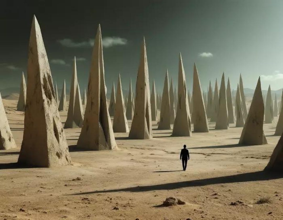 Figure Approaching a Spiked Field Nuclear Semiotics Waste Site Print 18 ...