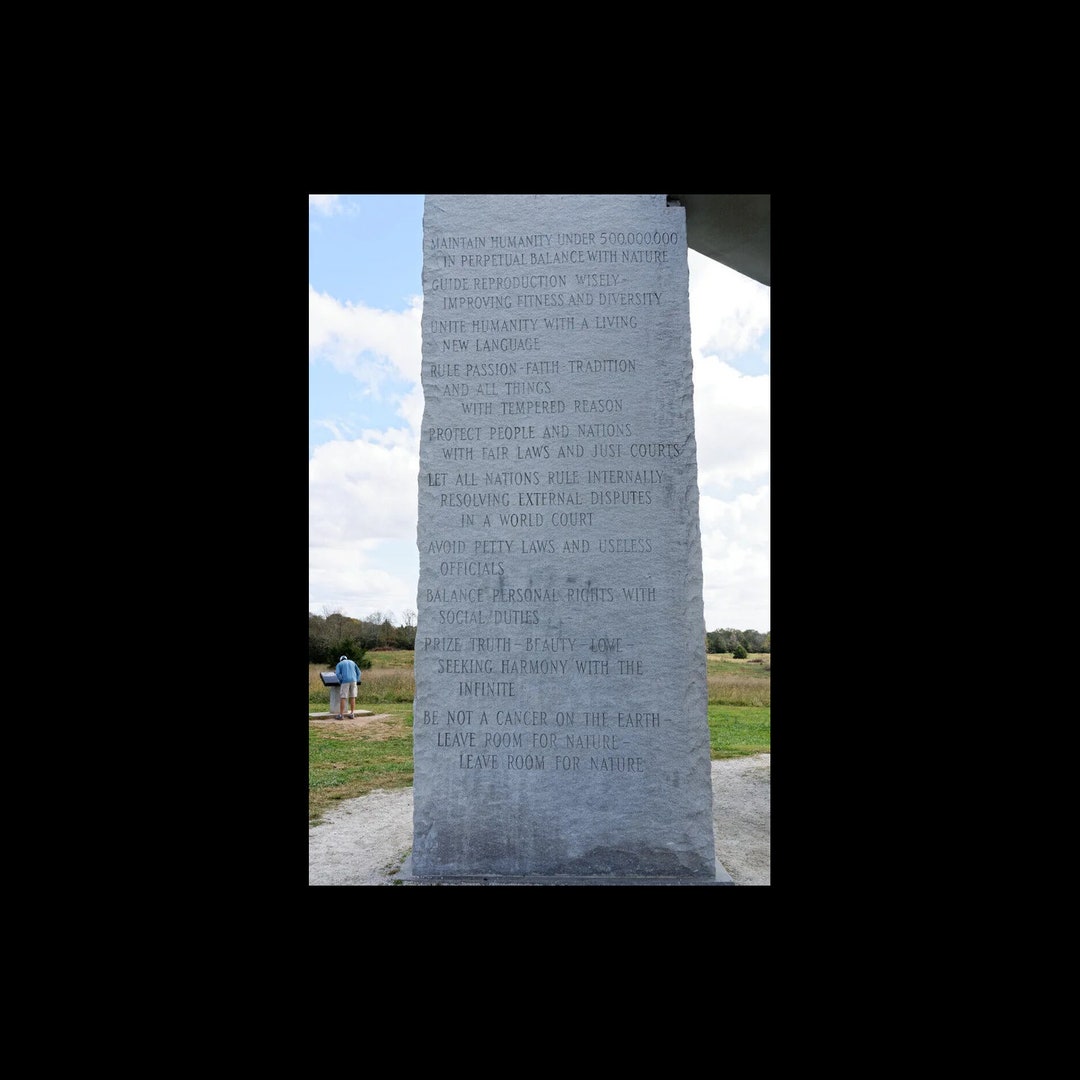 Georgia Guidestones English Version Tablet Monument Photo Photograph Art Print - Etsy