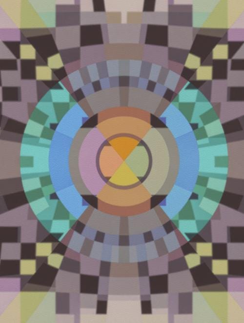 TV T.V. Television CRT Test Pattern 1980s Retro Abstract Art Poster ...