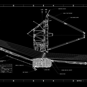James Webb Telescope JWST Drawing Diagram Blueprint Poster Print - Etsy
