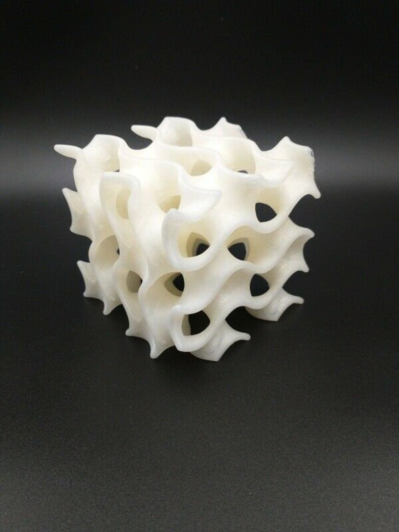 Gyroid Cube 3D Printed Model Figure Math Sculpture Geometry - Etsy