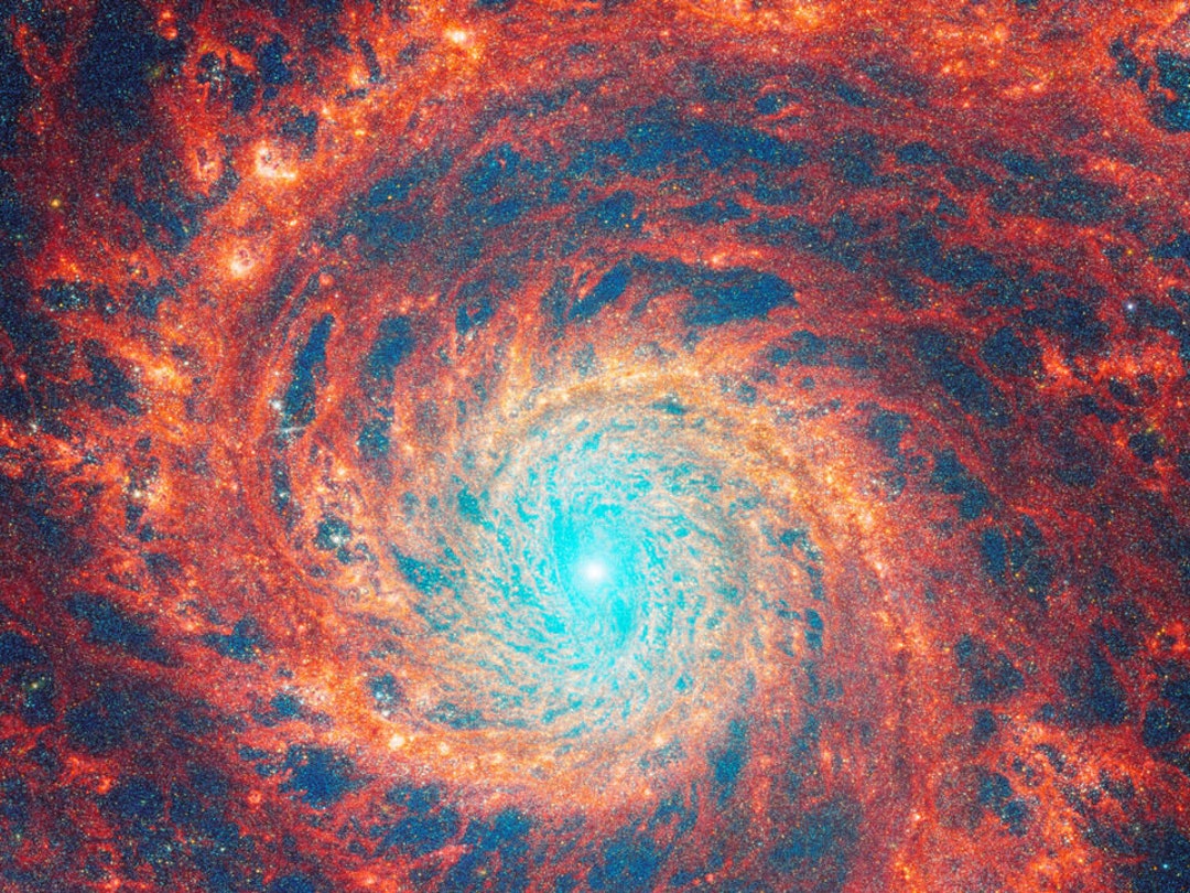 Whirlpool Galaxy M51 MIRI Nircam James Webb Space Telescope Photo ...