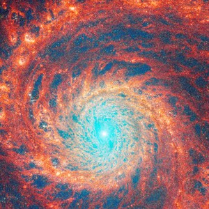 Whirlpool Galaxy M51 MIRI Nircam James Webb Space Telescope Photo ...