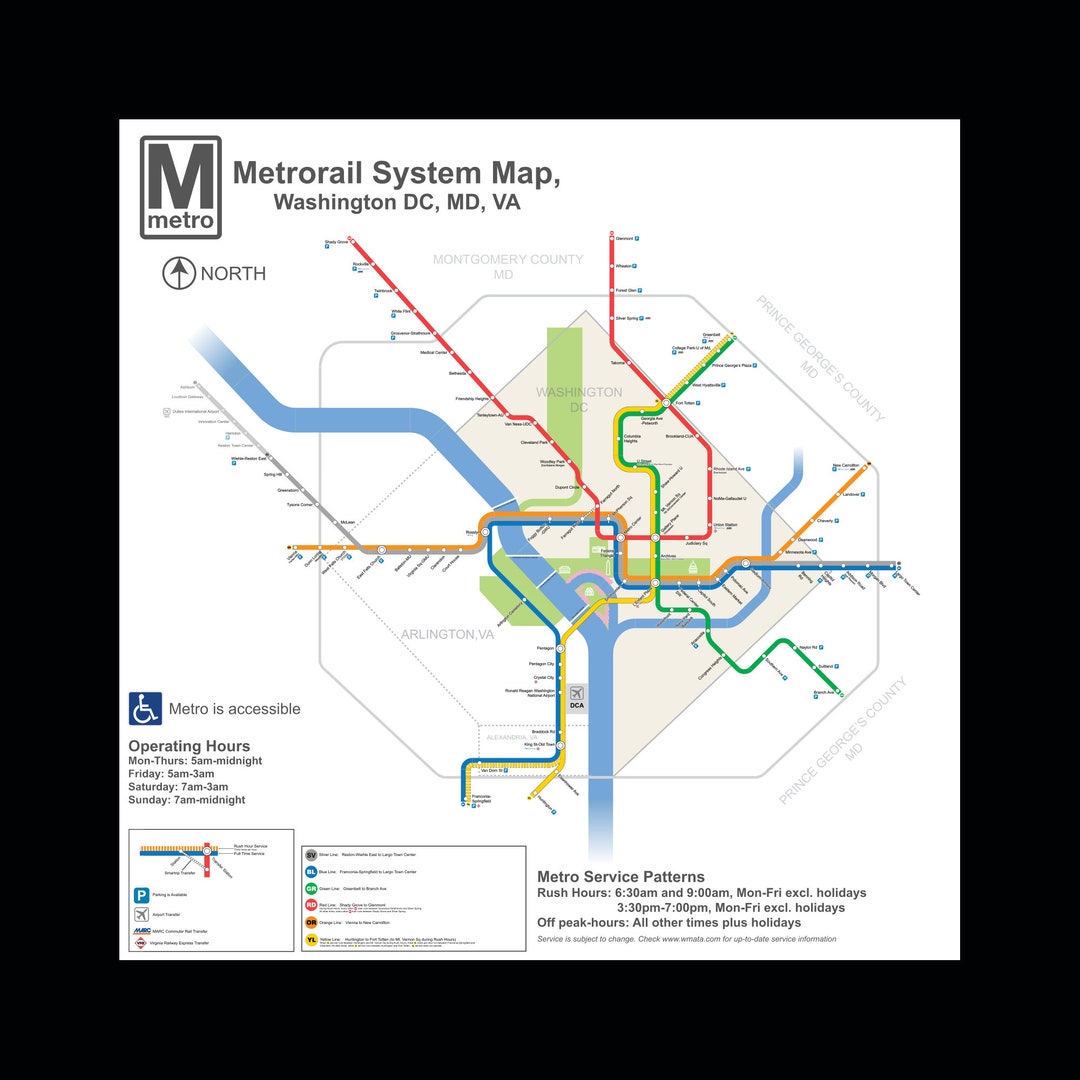 Washington Dc Metro Map Subway