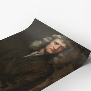 Portrait of Sir Isaac Newton by Godfrey Kneller 1689 Art Painting Print - Etsy