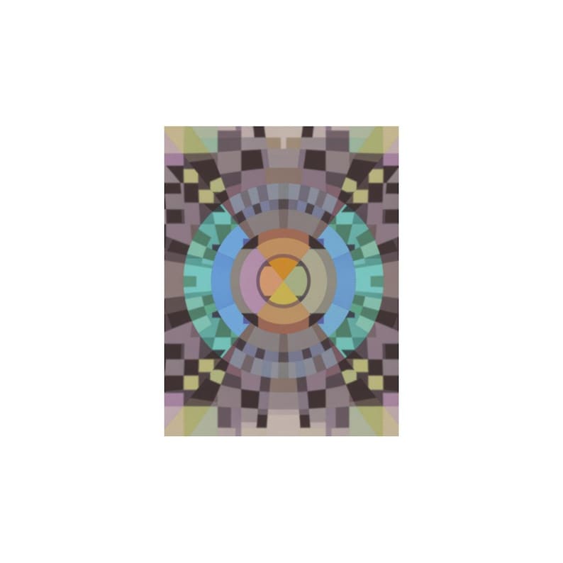 TV T.V. Television CRT Test Pattern 1980s Retro Abstract Art Poster ...