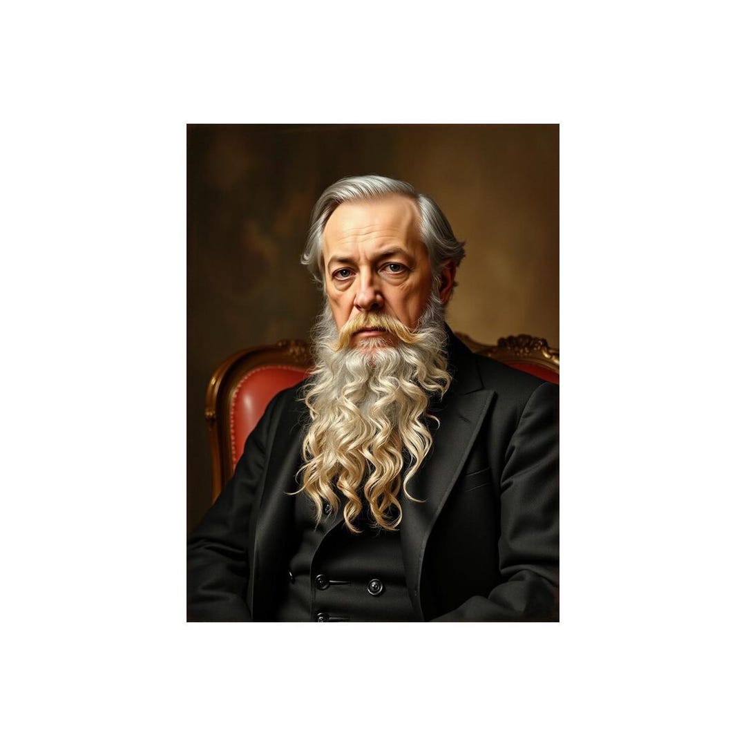Distinguished Male Old Ancestor Oil Painting Style Poster Art Print D ...