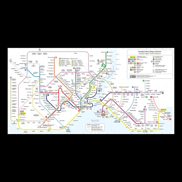 Istanbul Map Print - Etsy