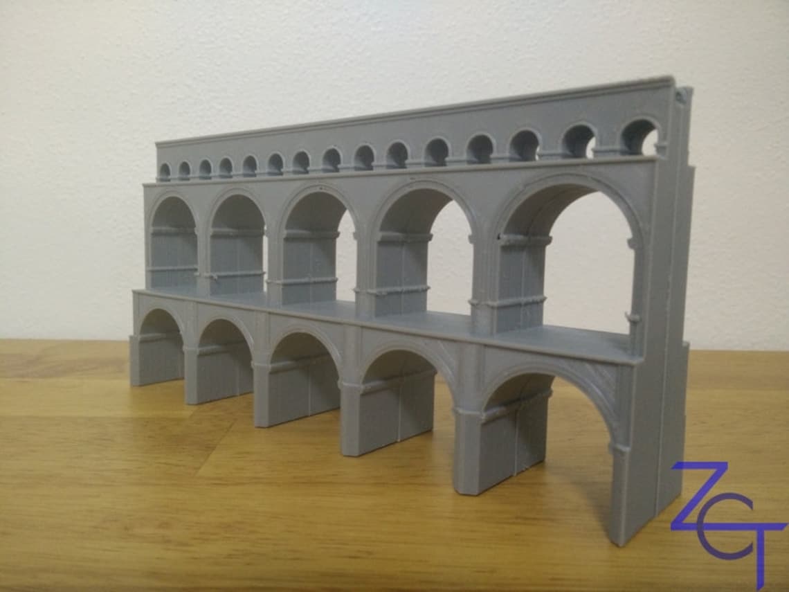 Roman Aqueduct Bridge Pont Du Gard France Architectural Model - Etsy