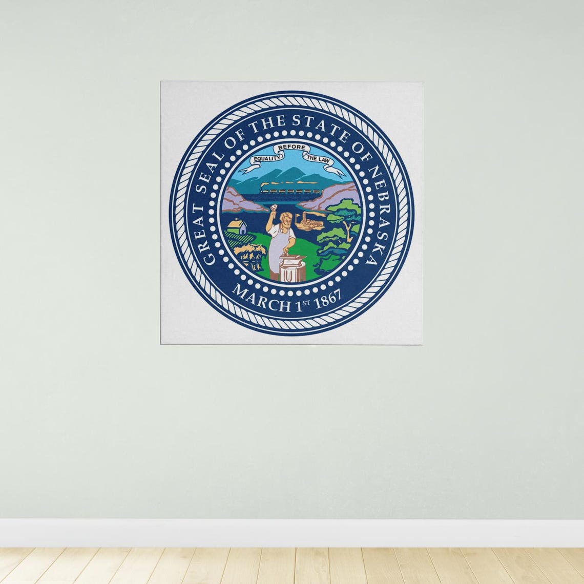 Seal of the State of Nebraska United States Seals Poster Art Print - Etsy