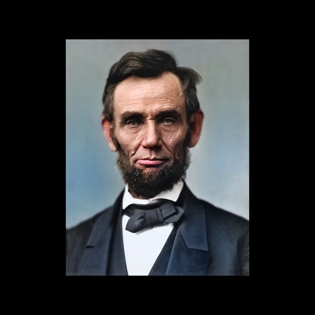 Abraham Lincoln Colorized Gardner 1863 Portrait Photo Poster Art Print ...
