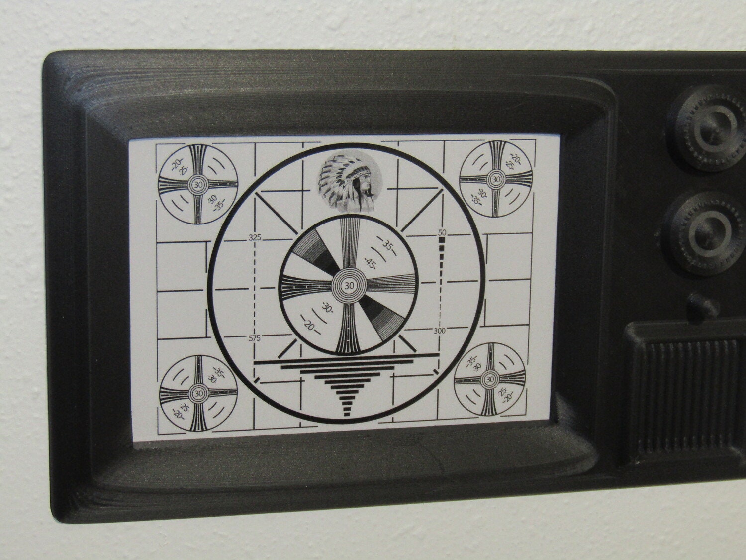 Vintage Retro Old Atompunk 1950s T.V. TV Television Set Screen Test ...