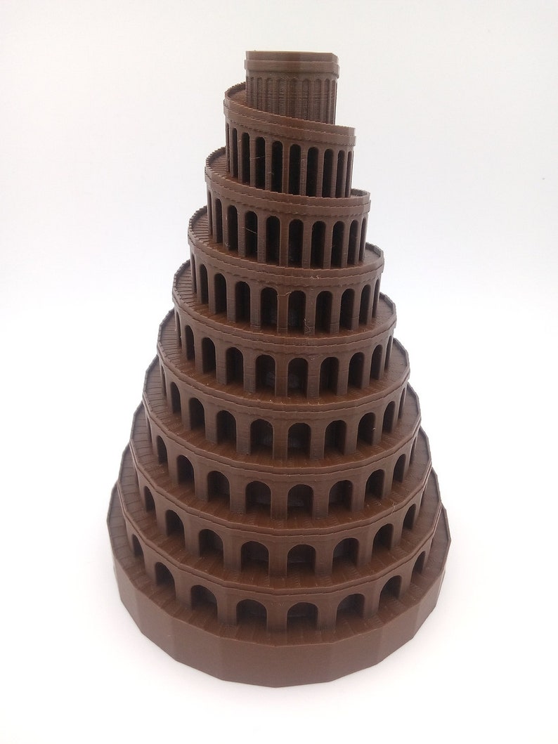 Tower of Babel Completed 3D Printed Architectural Model Bible 4" - Etsy
