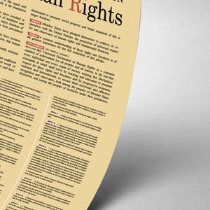 Universal Declaration of Human Rights UN Broadsheet Poster Art Print ...
