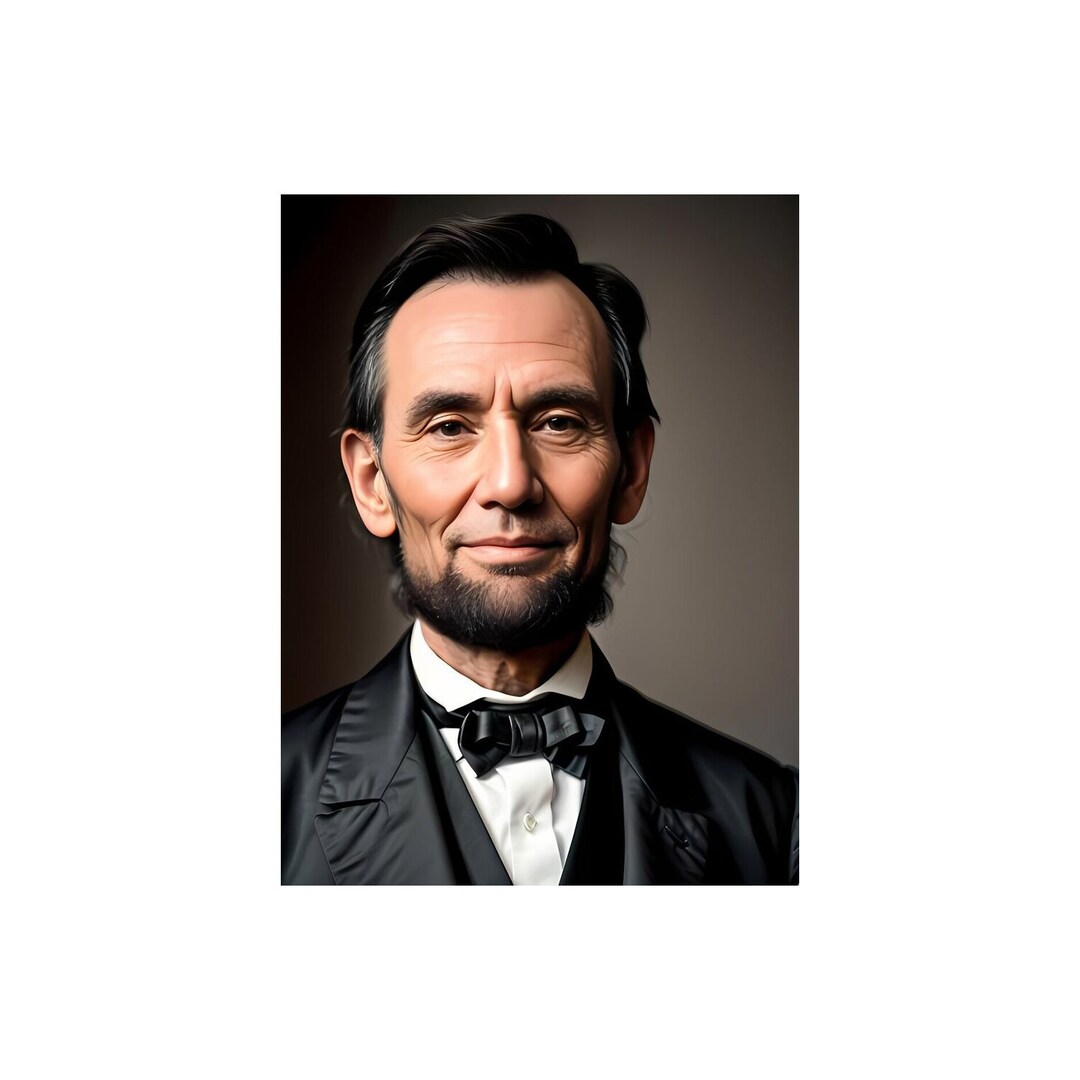 Abraham Lincoln Selfie Photo Modern Portrait Reconstruction Poster Art ...