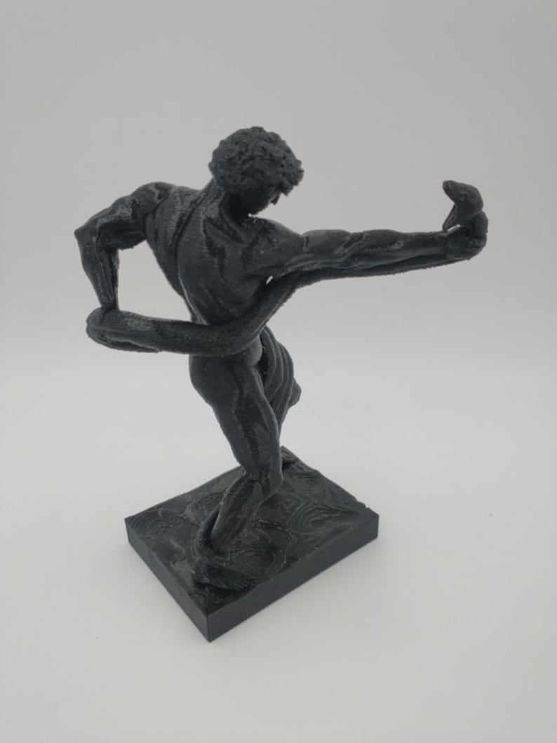Athlete Wrestling a Python 3D Print Sculpture Statue Figure - Etsy