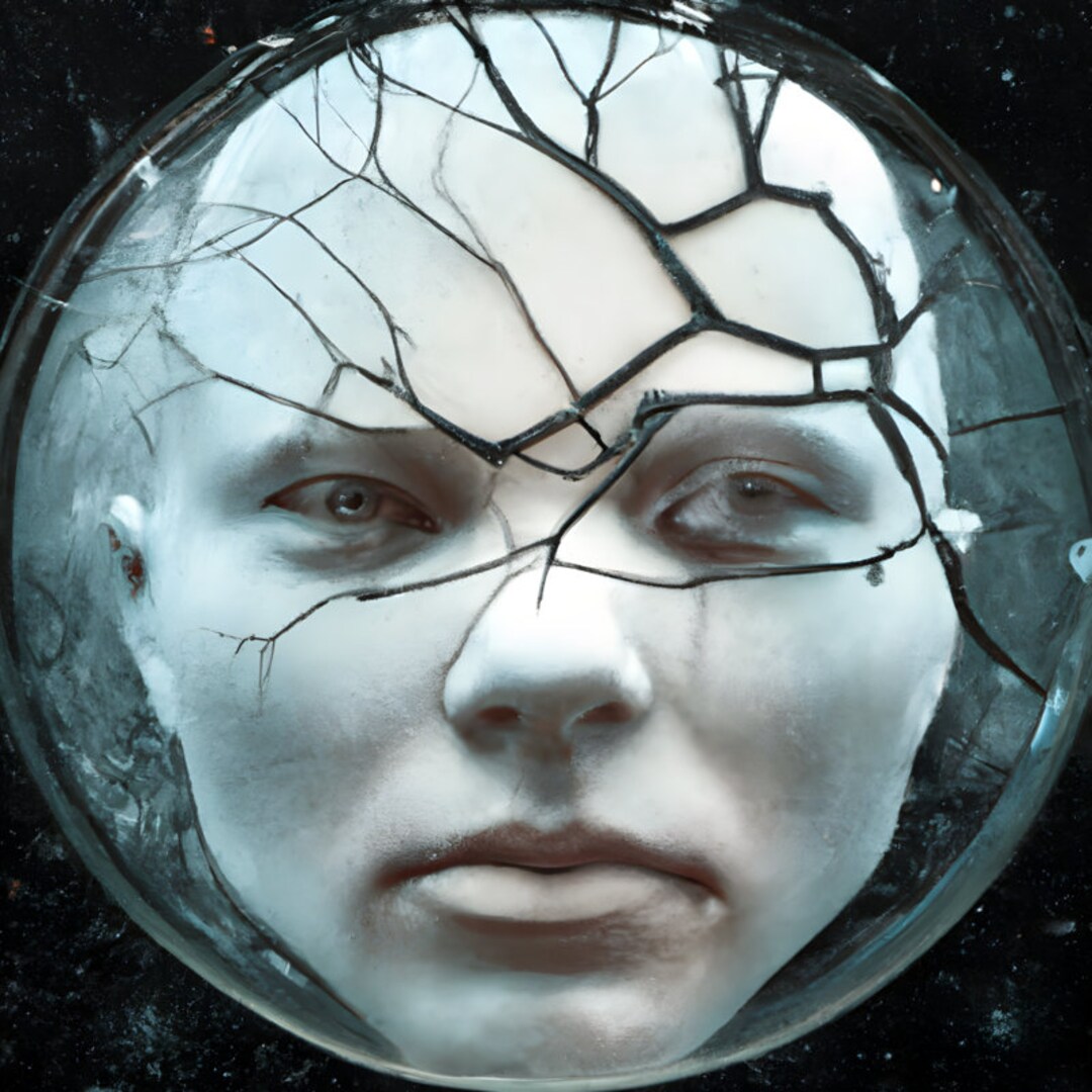 Innate Structures of the Mind II Blanched Face Web Tendrils Painting ...
