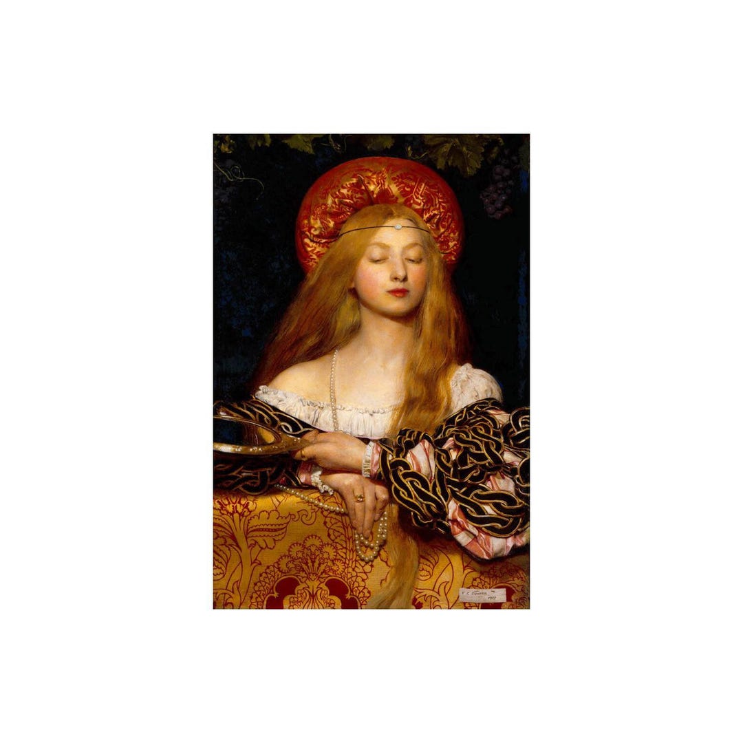 Vanity Frank Cadogan Cowper 1907 Woman Portrait Painting Poster Art ...