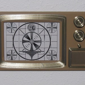 Vintage Retro Old Atompunk 1950s T.V. TV Television Set Screen Test ...
