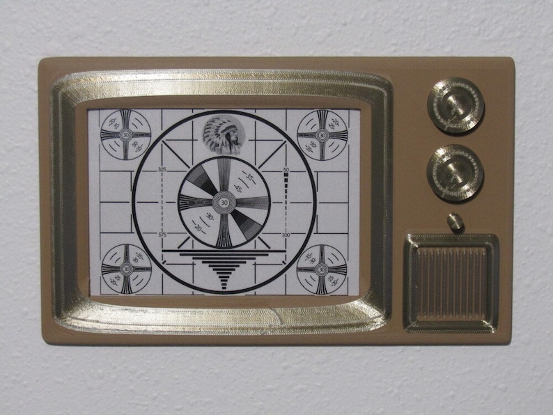 Vintage Retro Old Atompunk 1950s T.V. TV Television Set Screen Test ...