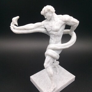 Athlete Wrestling a Python 3D Print Sculpture Statue Figure Figurine ...
